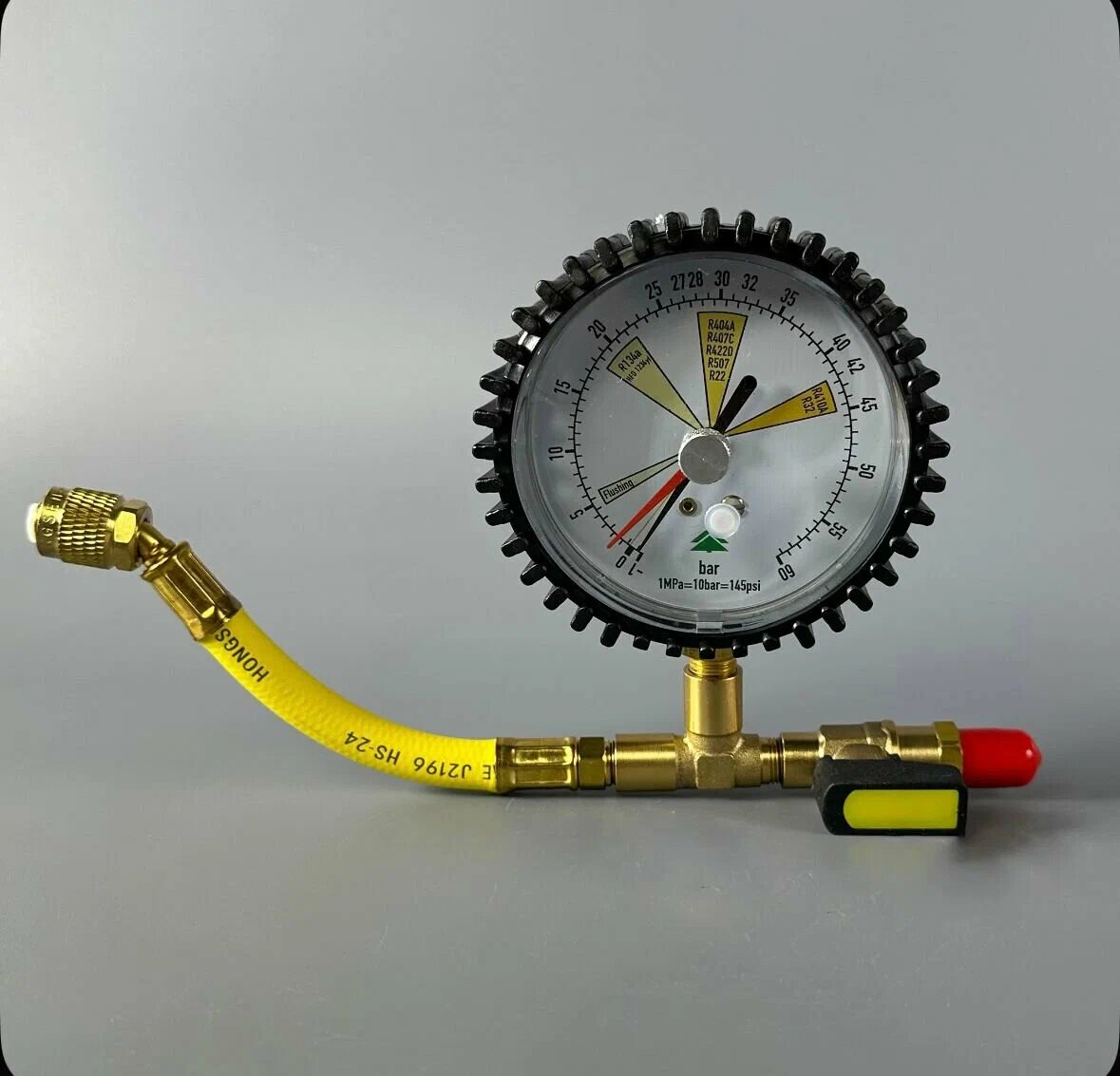 Вакуумметр (манометр) Манометр для опрессовки системы азотом Hongsen HS-NG