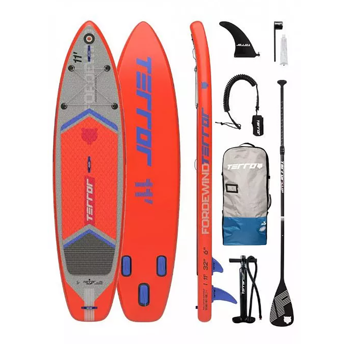 Сапборд TERRO 11.6x32x6 FORDEWIND red (353x81x15 см) надувной двухслойный / Сапборд, sup board, supboard, sup доска