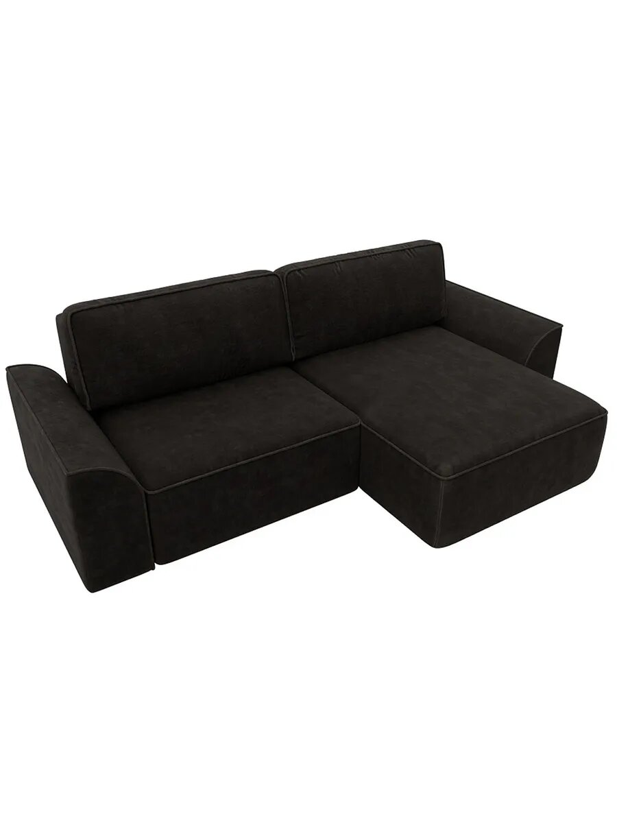 Угловой диван Стамбул с универсальным углом, 243x91x161 см, пружинный матрас, ящик для белья, велюр