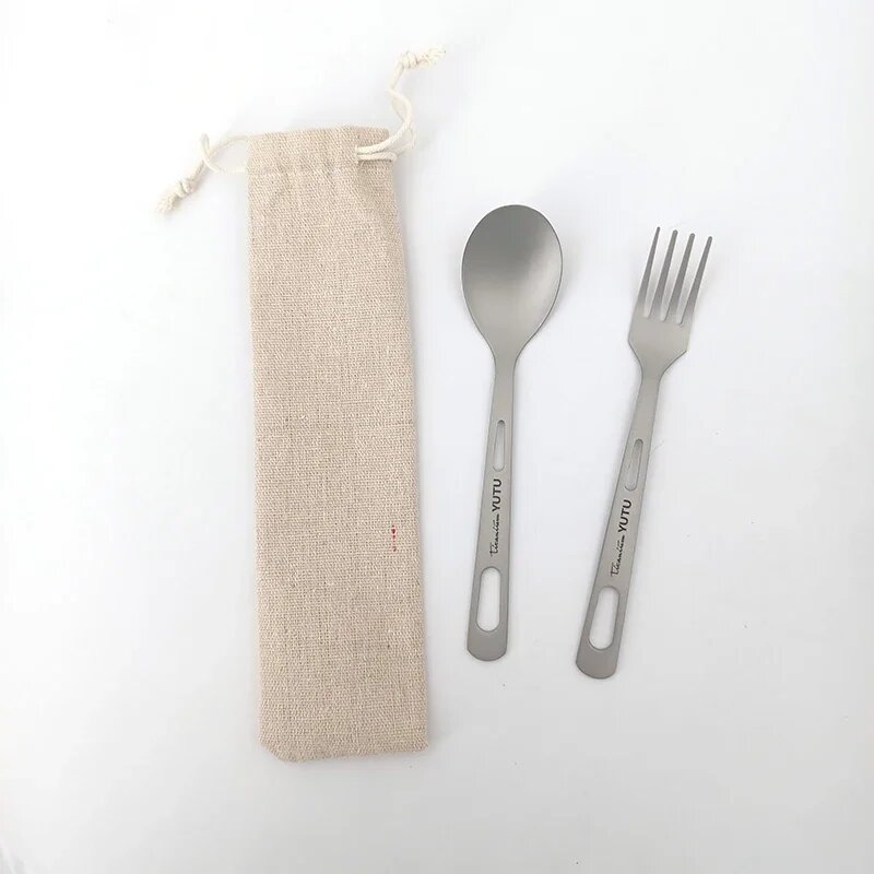 Набор столовых приборов из титана 2Pcs Set B