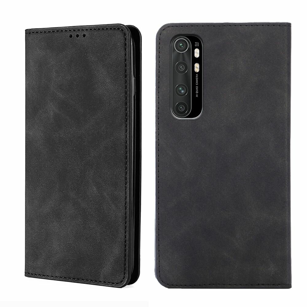 Чехол-книжка MyPads для Xiaomi Mi Note 10 Lite / Сяоми Ноте 10 Лайт мягкое прикосновение (черный)