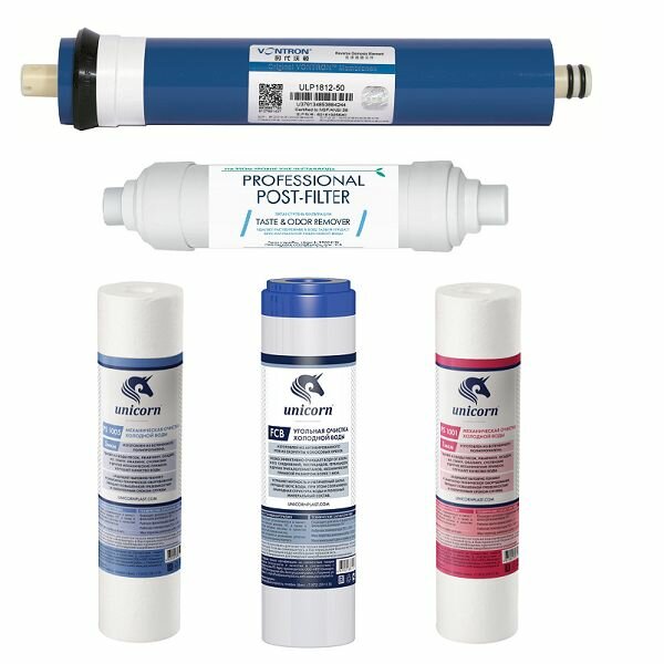 Комплект фильтроэлементов профи Осмо из 5-ти картриджей // полный комплект для Профи Осмо 100, 100 Boost