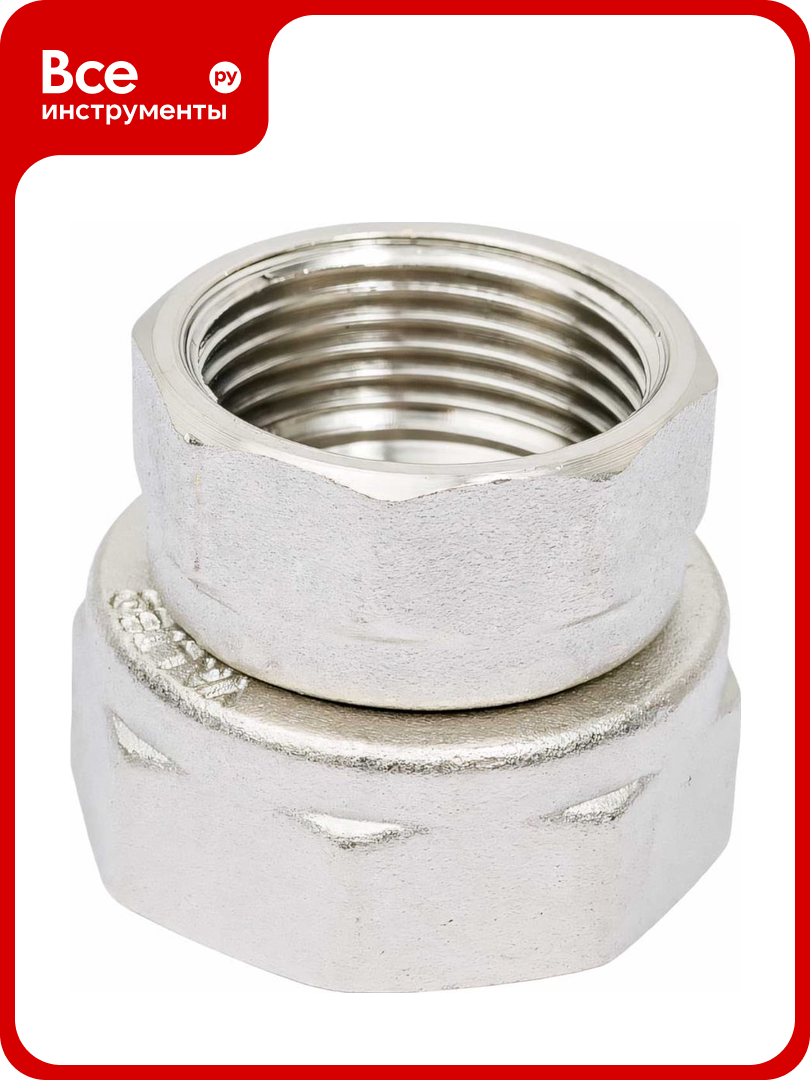 Прямой полусгон Valtec с накидной гайкой 1"х3/4" внутренняя VTr.614. N.0605