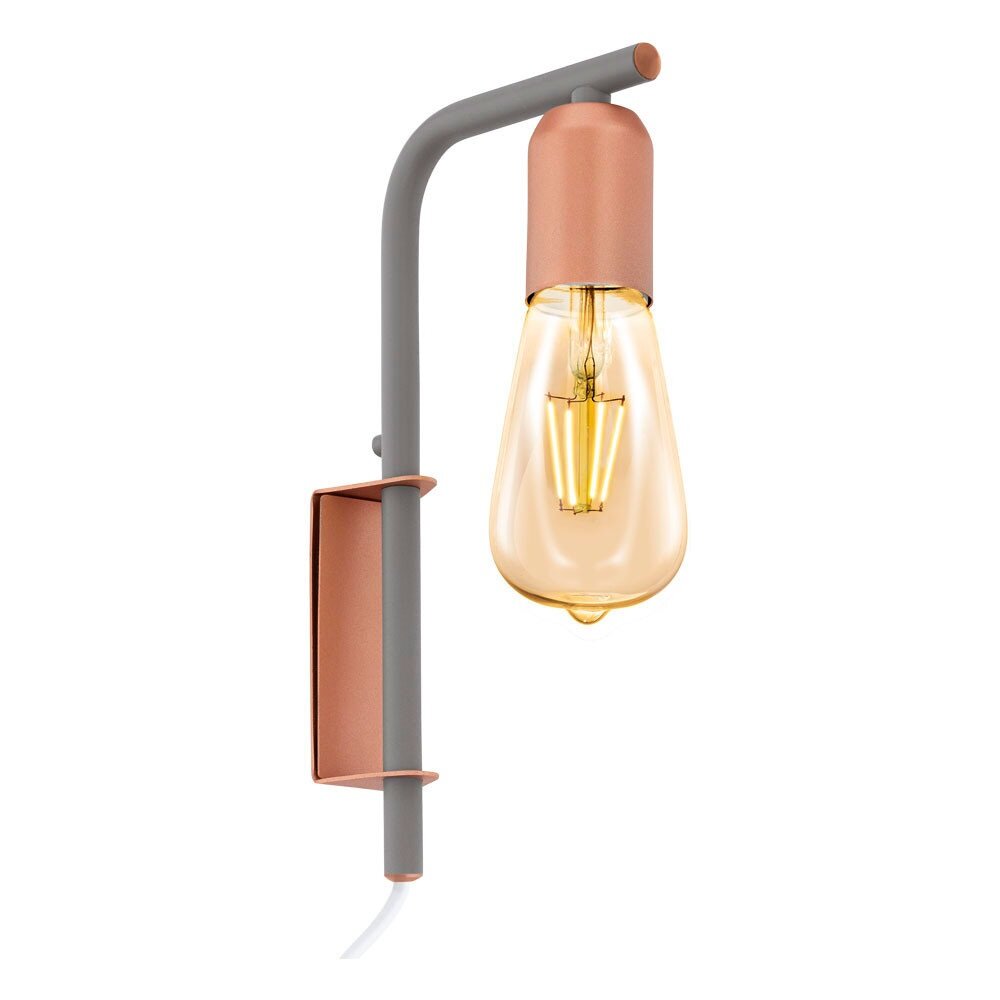 96921 Бра ADRI 1, 1х60W(E27), L40, H260, A145, сталь, серый, розовое EGLO