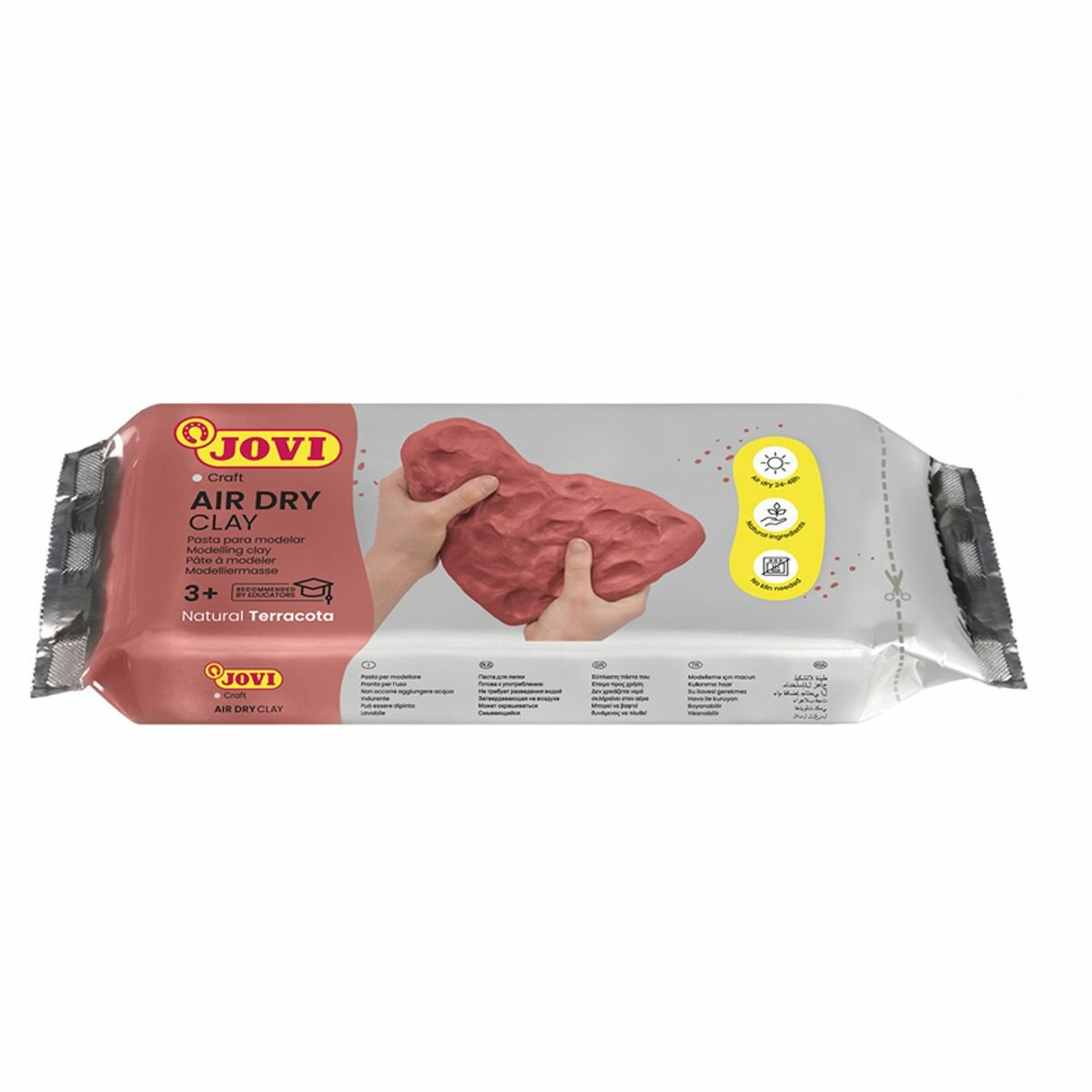 6 шт. Паста для моделирования JOVI, отвердевающая, терракотовый, 250г, вакуумный пакет