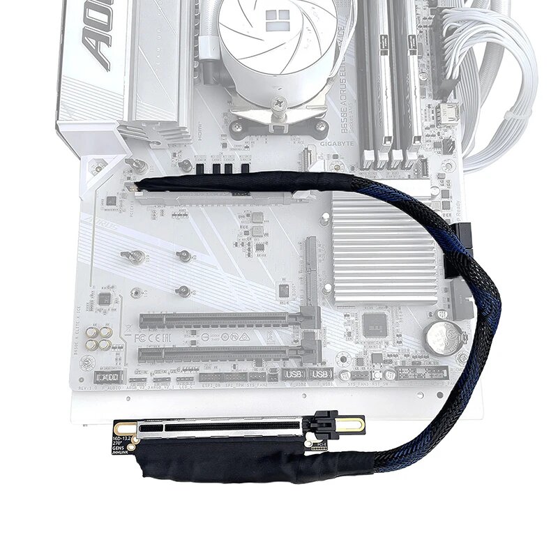 PCIE 5.0 X16 кабель удлинитель для видеокарты, 30cm, 270D Dual Right