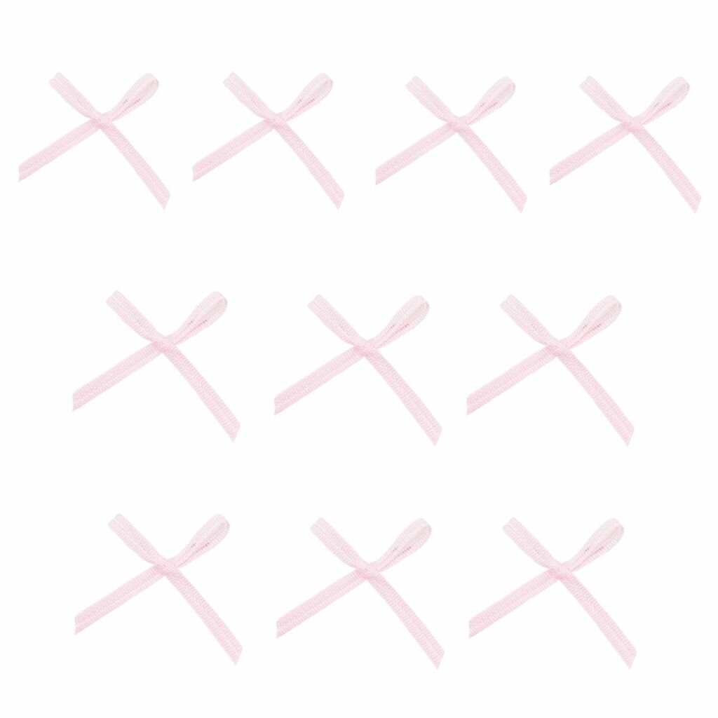 10 штук, кружевной бантик цвета макарон, материал сделай сам -розовый