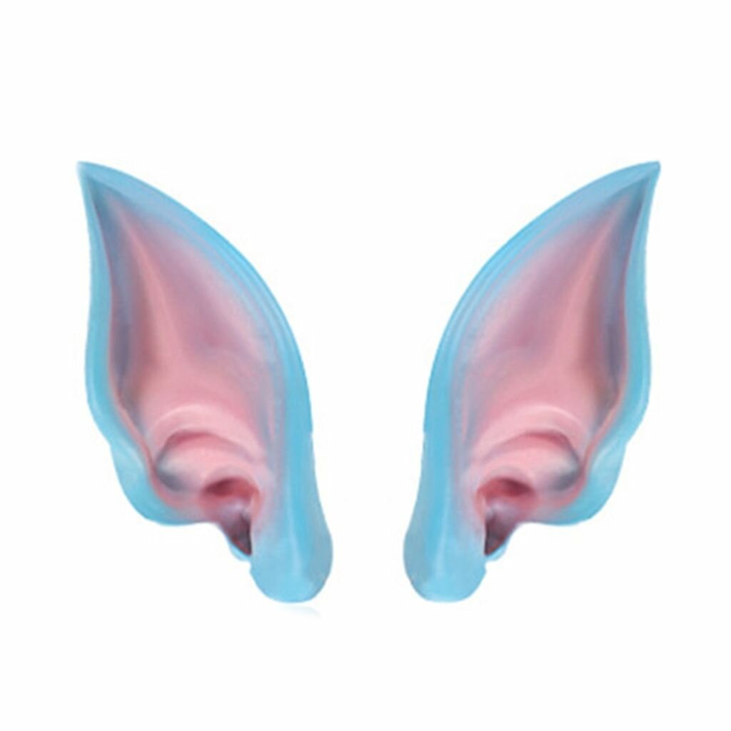 (1 пара) Латексные эльфийские ушки на Хэллоуин-Синие