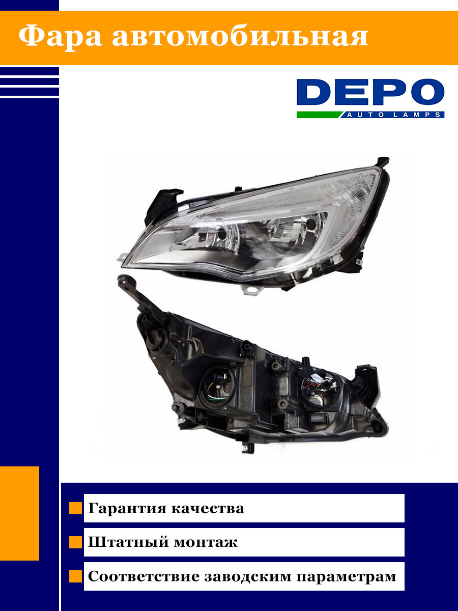 Фара левая DEPO 442-1161LMLDEM1
