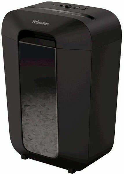 Шредер Fellowes PowerShred LX70 черный (секр. P-4) фрагменты 11лист. 18лтр. скрепки скобы пл. карты
