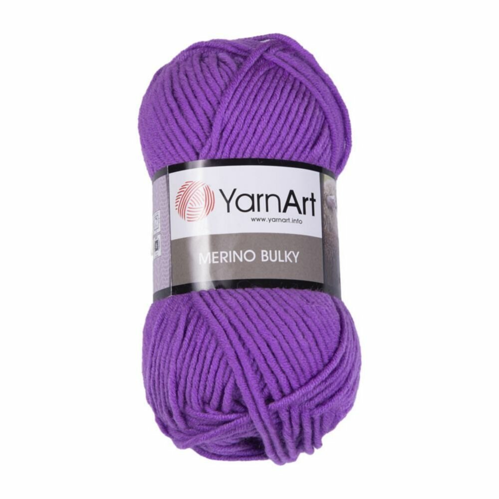 Пряжа для вязания YarnArt Merino bulky 9561 сиреневый 100 гр/100 м 25% шерсть, 75% акрил