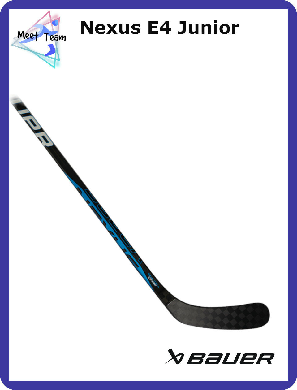 Клюшка хоккейная BAUER Nexus E4 Grip Stick S22 JR,50 / P92 / R