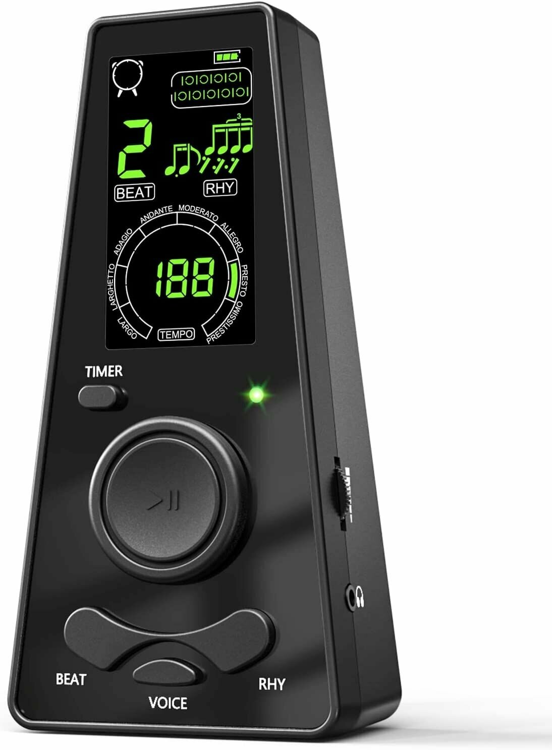 Метроном электронный Черный подходит для всех инструментов