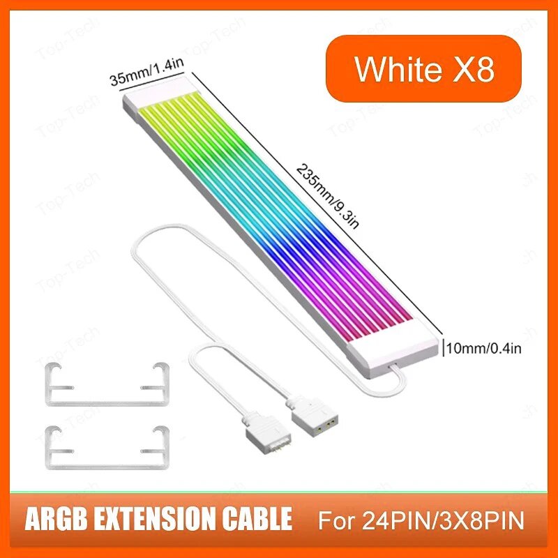 TEUCER X8P/X12P ARGB светодиодная лента для материнской платы WHITE X8