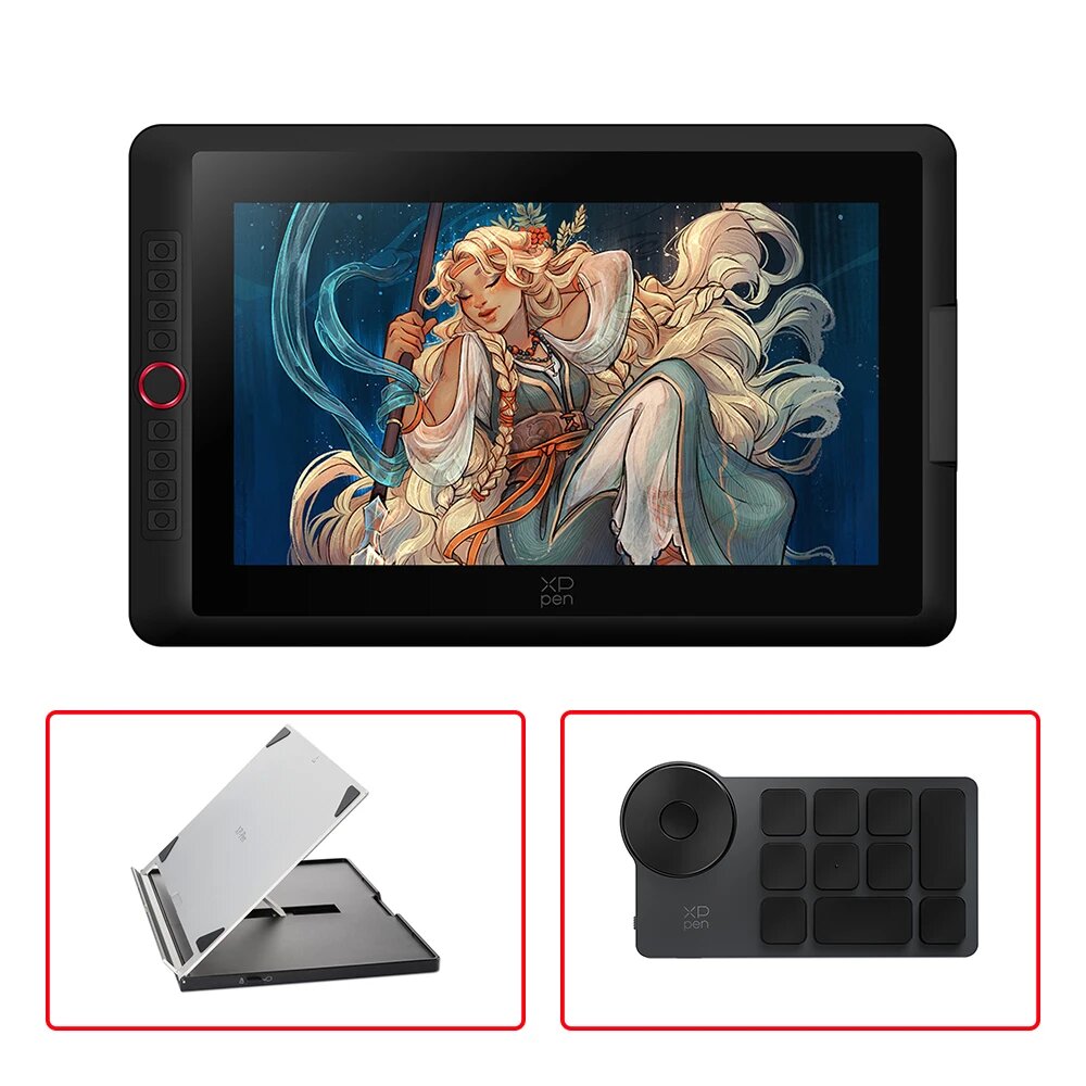 XPpen Artist 15.6 Pro V2 графический планшет черный+красный V2 with AC18 ACK05