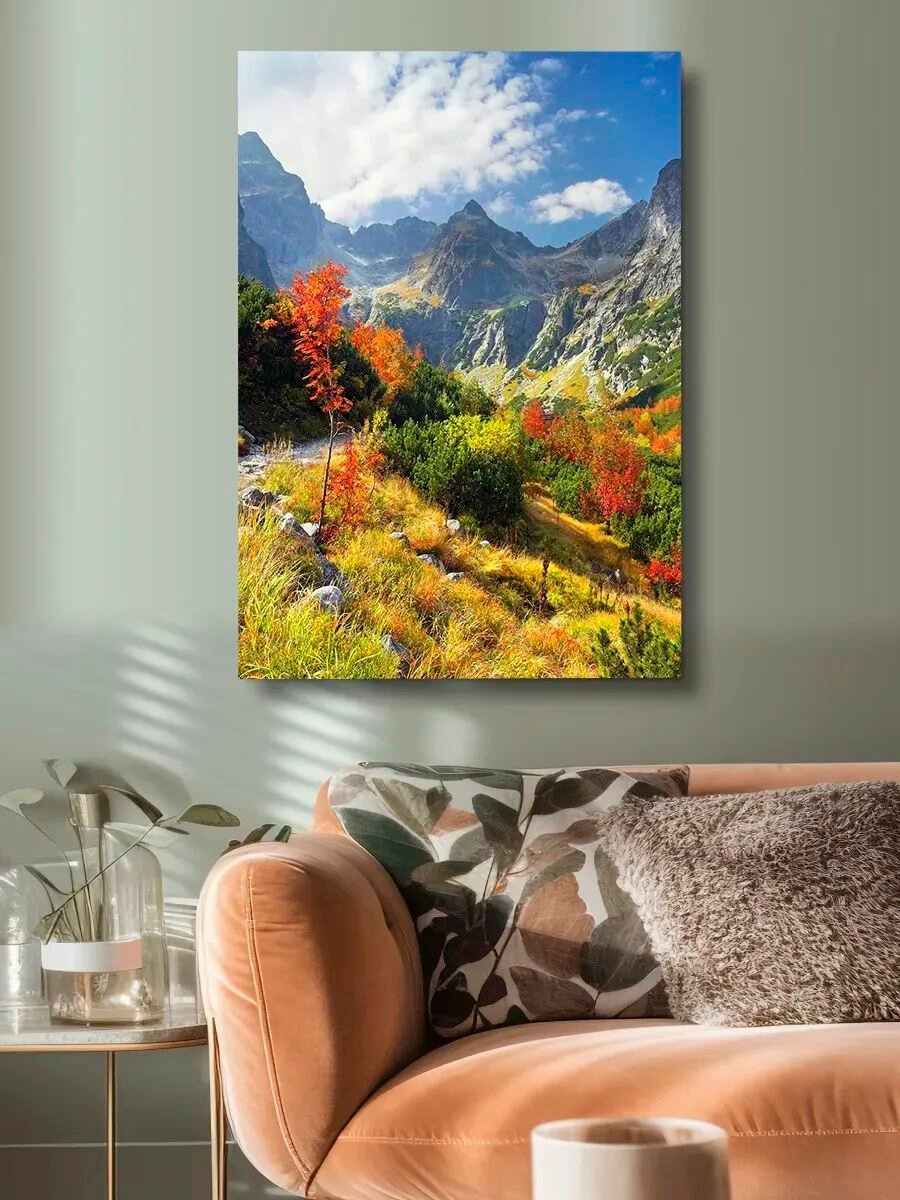 Картина "Осень в горах", интерьерная 30х40см 1шт.