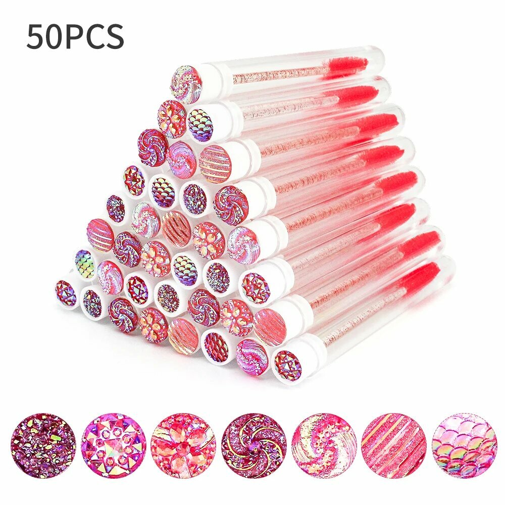 Одноразовые и многоразовые кисти для ресниц AILEISHI 50pcs tube and brush