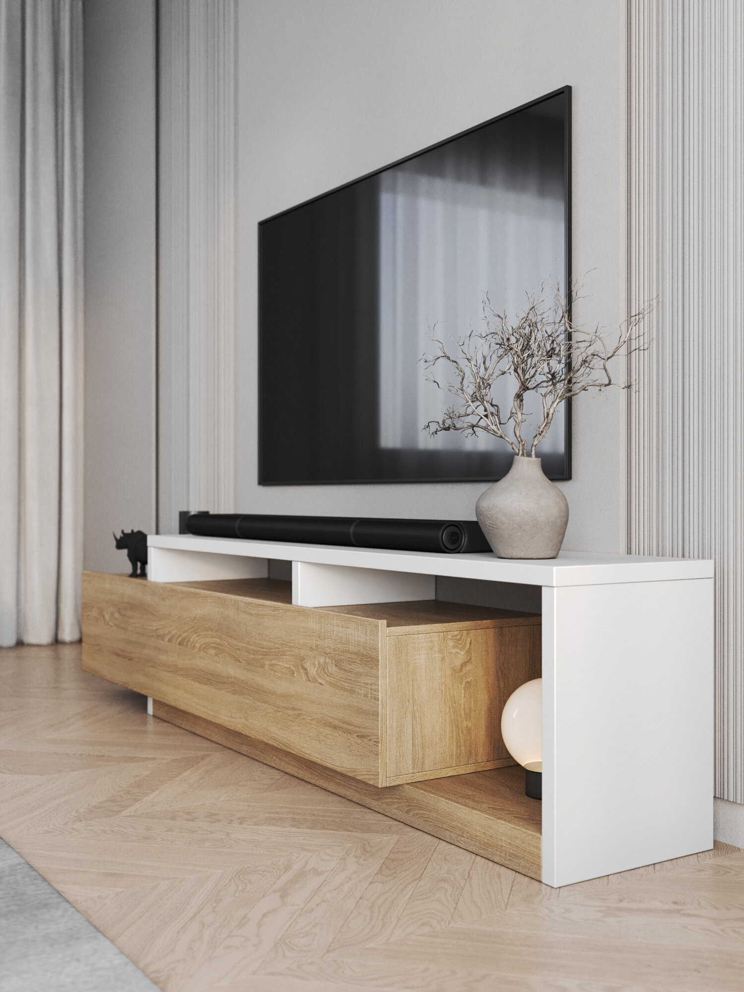 Тумба под телевизор со шкафом стенкой