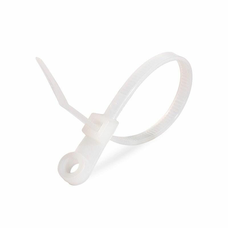 Хомут пластиковый 5,0х220 с торцевым креплением под винт (100 шт)