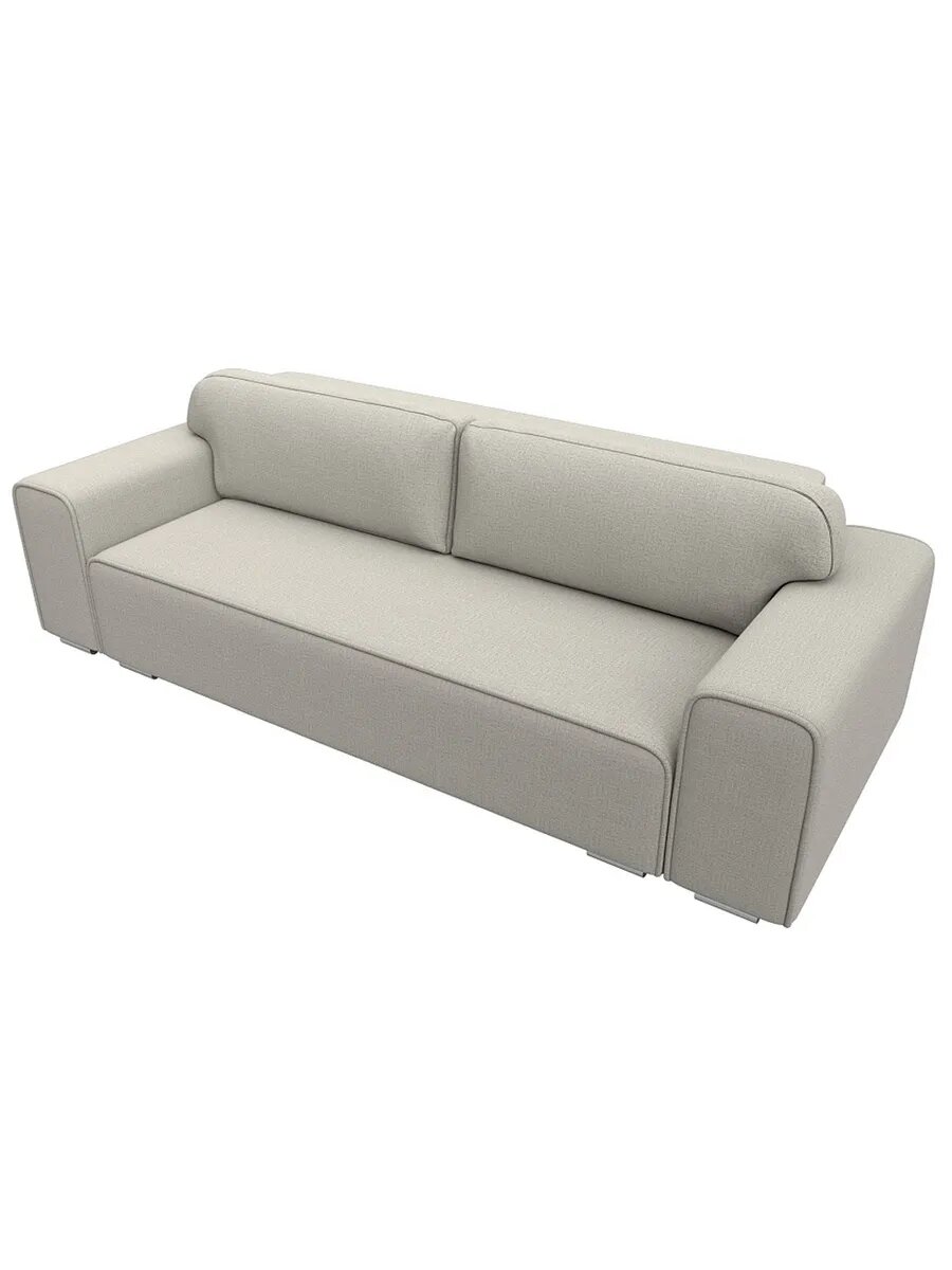 Диван прямой Сакура, 261x109x94 см, спальное место 147х200 см, с ящиком для белья, рогожка