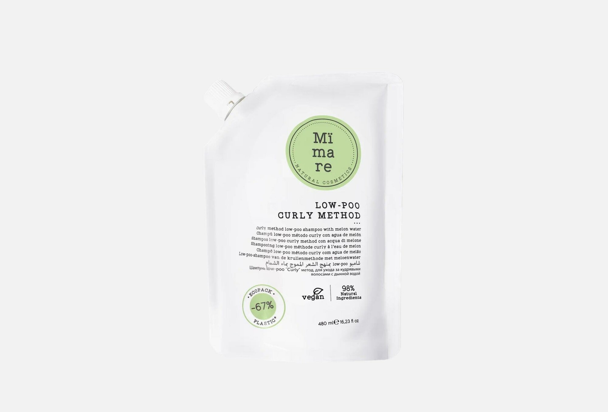 Шампунь для волос MIMARE Curly method low-poo 480 мл