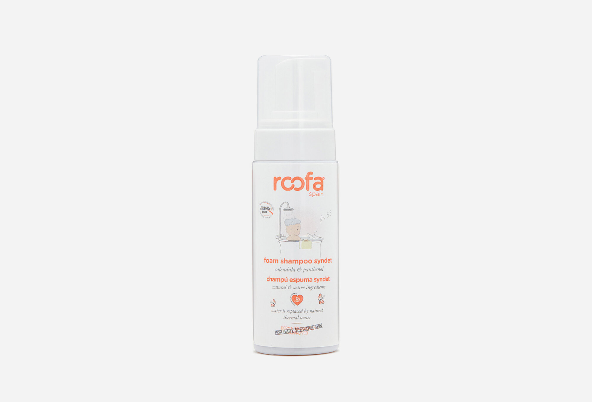 Детский Шампунь-пенка ROOFA SPAIN BABY Basic Line With Calendula & Panthenol 150 мл
