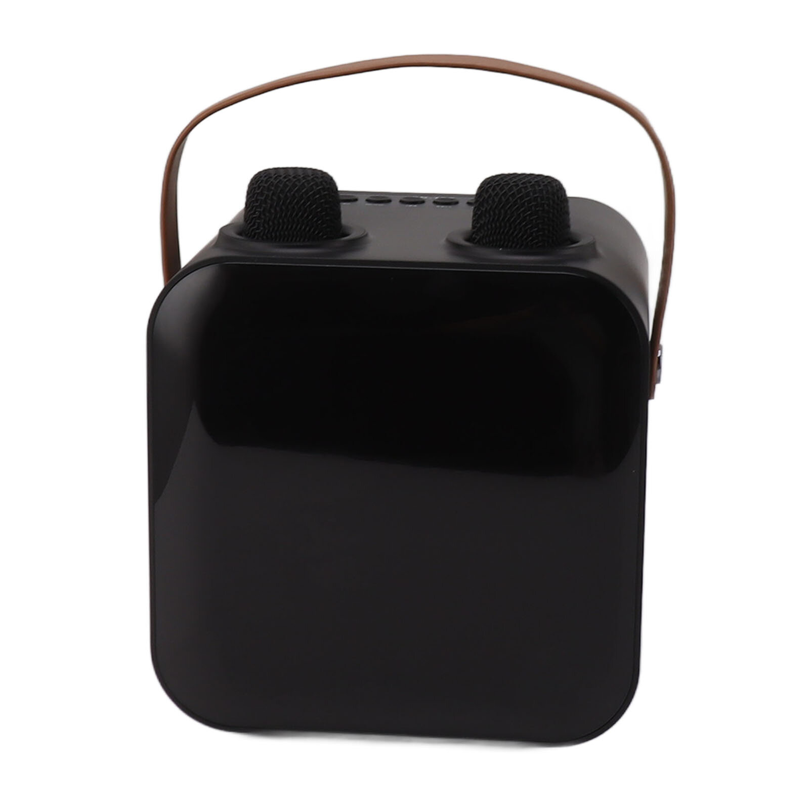Караоке-аппарат с 2 беспроводными микрофонами, 15W, портативная Bluetooth колонка для домашней вечеринки, свадьбы и кемпинга, черный