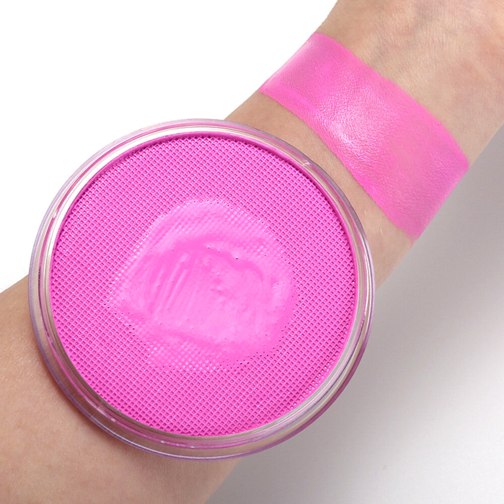 Краска для лица и тела с ультрафиолетовым свечением Neon Fluorescent Glow Paint, активационная с водой, пигмент для макияжа, безопасная, легко удаляется, для детей и взрослых, Halloween, косплей, тематические вечеринки, клубы, фестивали, художественные