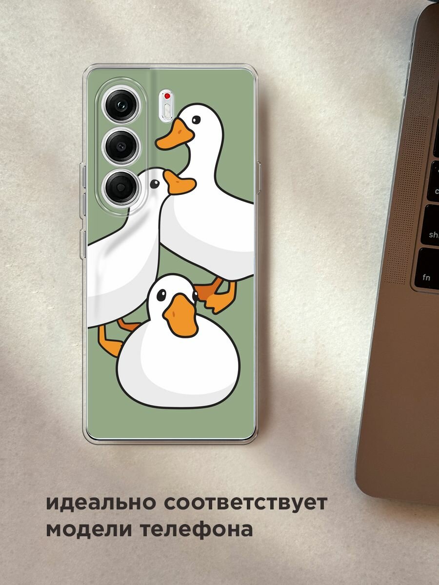 Чехол на Tecno Camon 40 Pro 5G / Текно Камон 40 Про 5G с принтом "Утиное трио" — фото 1