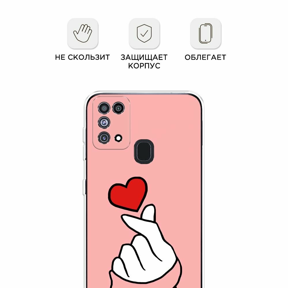 Чехол на Samsung Galaxy M31 / Самсунг Галакси М31 с принтом "Милое сердечко" — фото 1