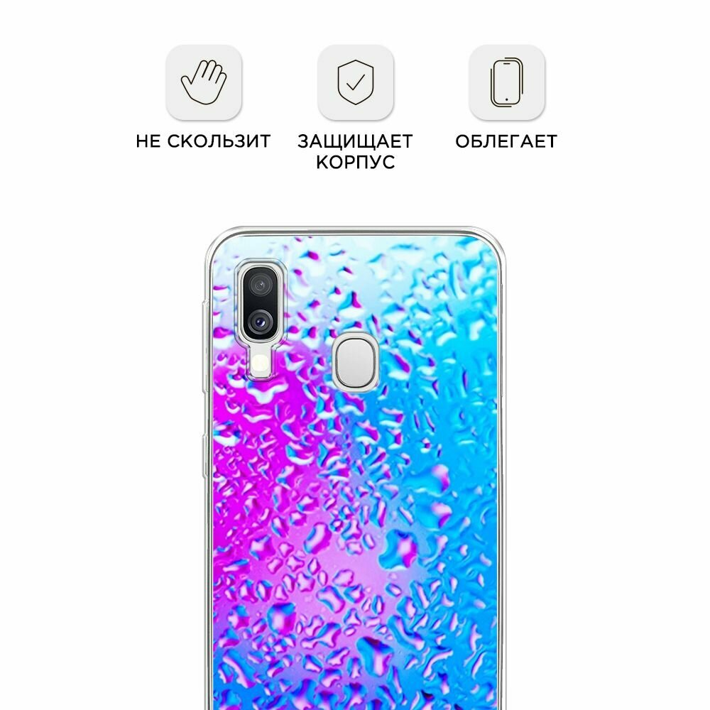 Чехол на Samsung Galaxy A40 / Самсунг Галакси А40 с принтом "Капли на стекле" — фото 1