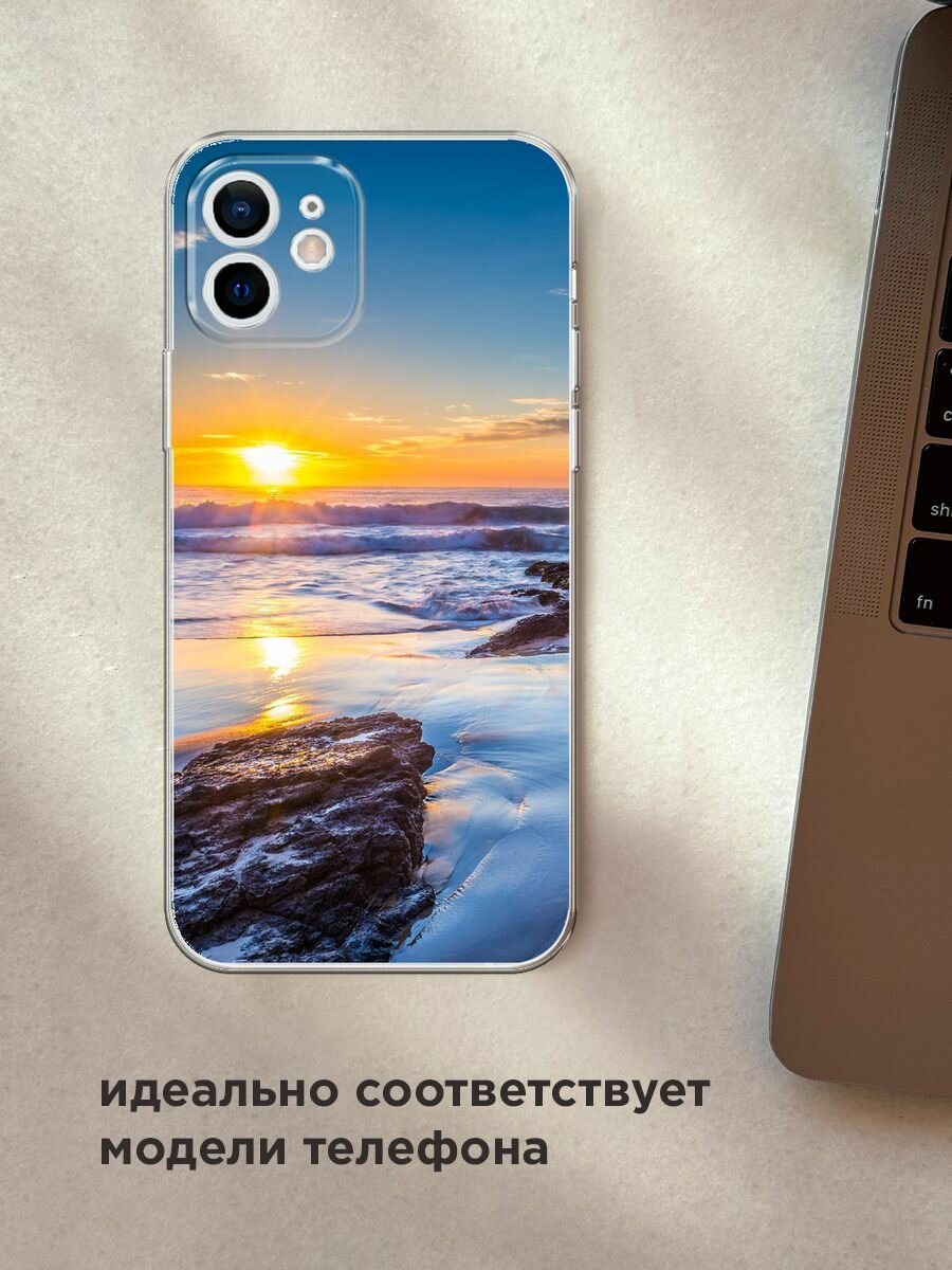 Чехол на Apple iPhone 12 mini / Айфон 12 Мини с принтом "Восход 6" — фото 1