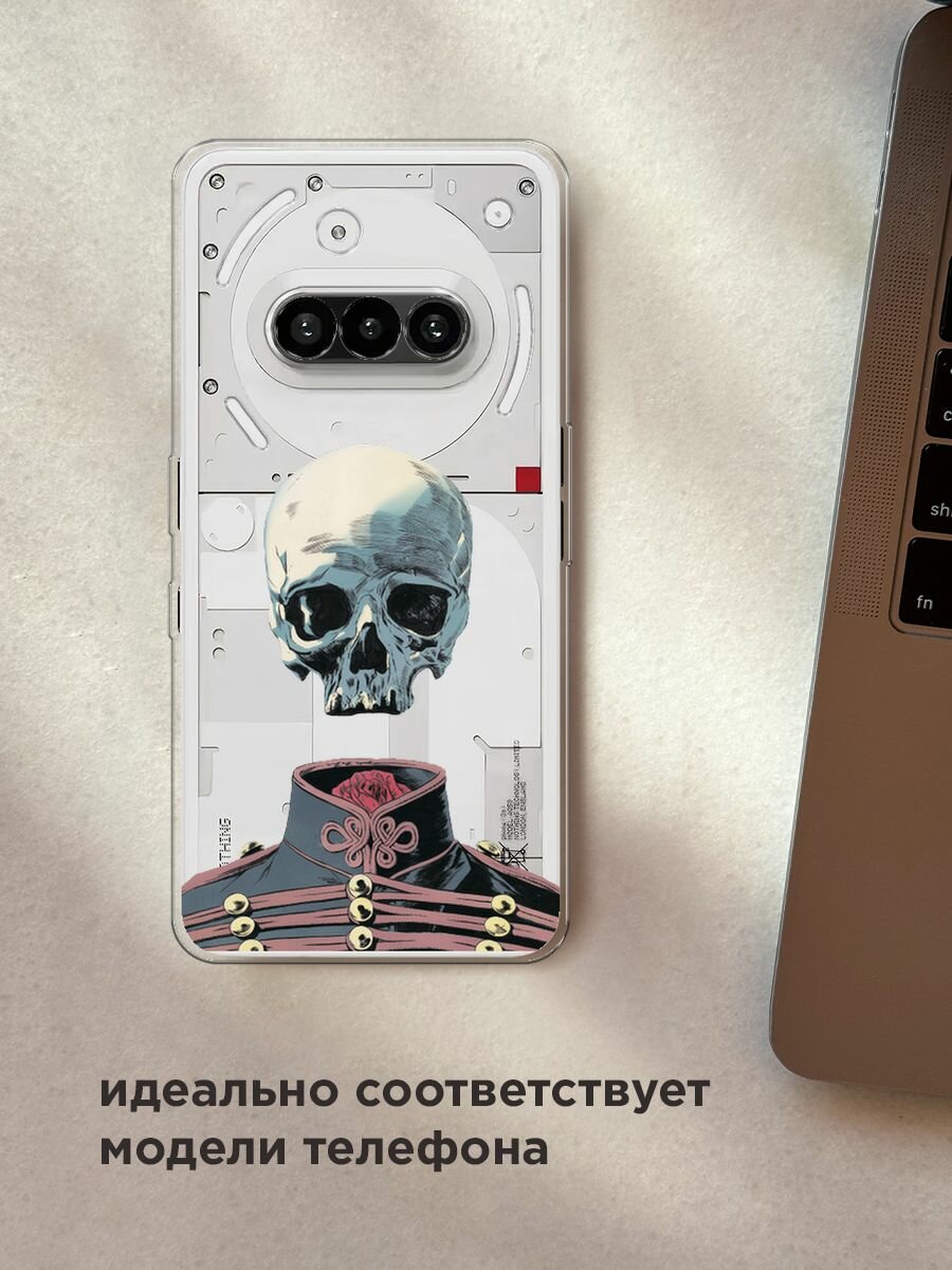 Чехол на Nothing Phone 3a / Нотинг Фон 3а с принтом "Гусар", прозрачный — фото 1