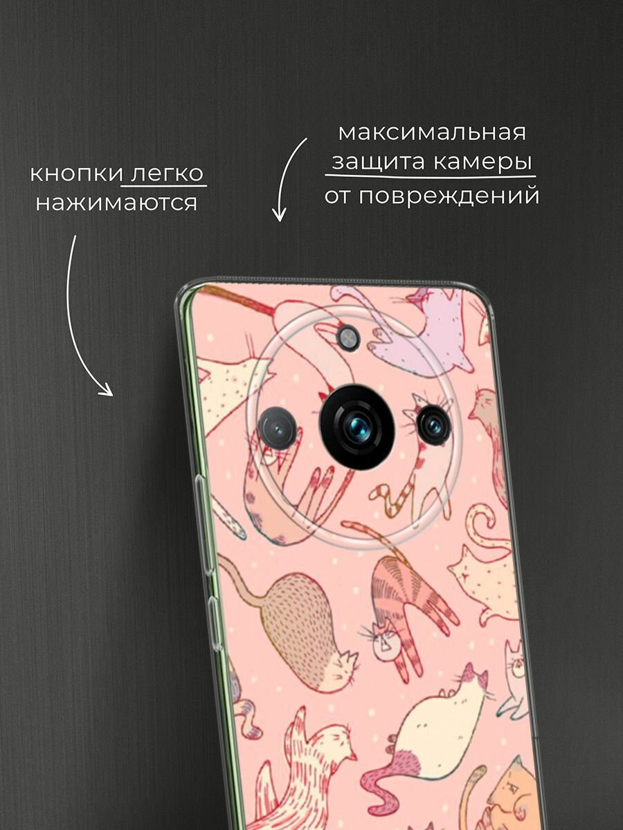 Чехол на Realme 11 Pro / Реалми 11 Про с принтом "Розовое счастье" — фото 1