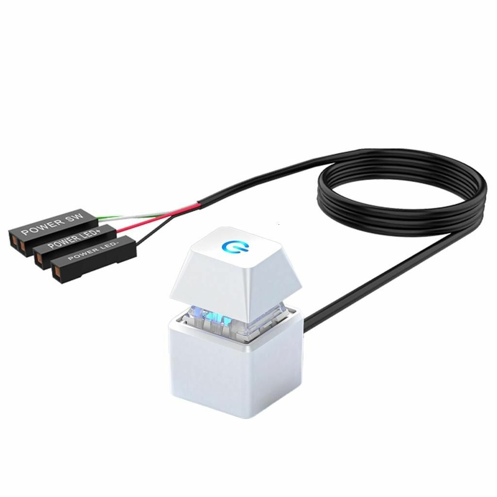 Кнопка питания для настольного компьютера с подсветкой, Белый