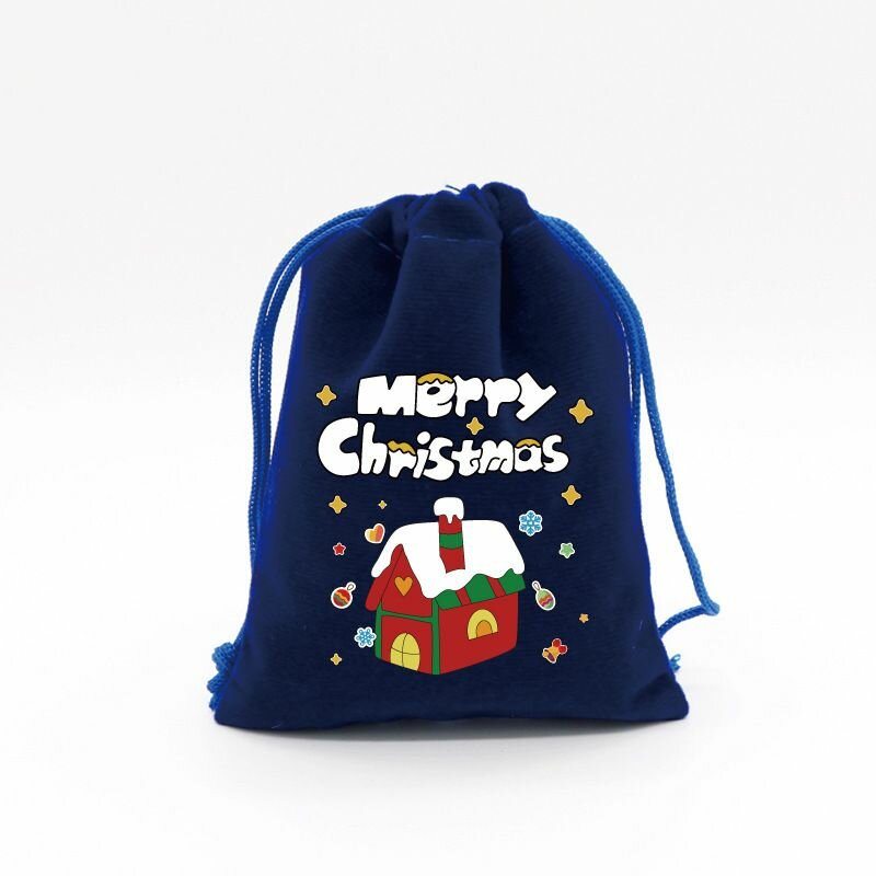 Подарочные мешочки из велюра - сапфировые сумки для яблок и конфет