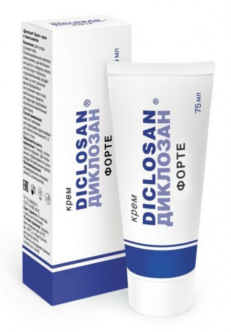 Крем для суставов Диклозан Форте согревающий, 75 г, глицерин, капсаицин