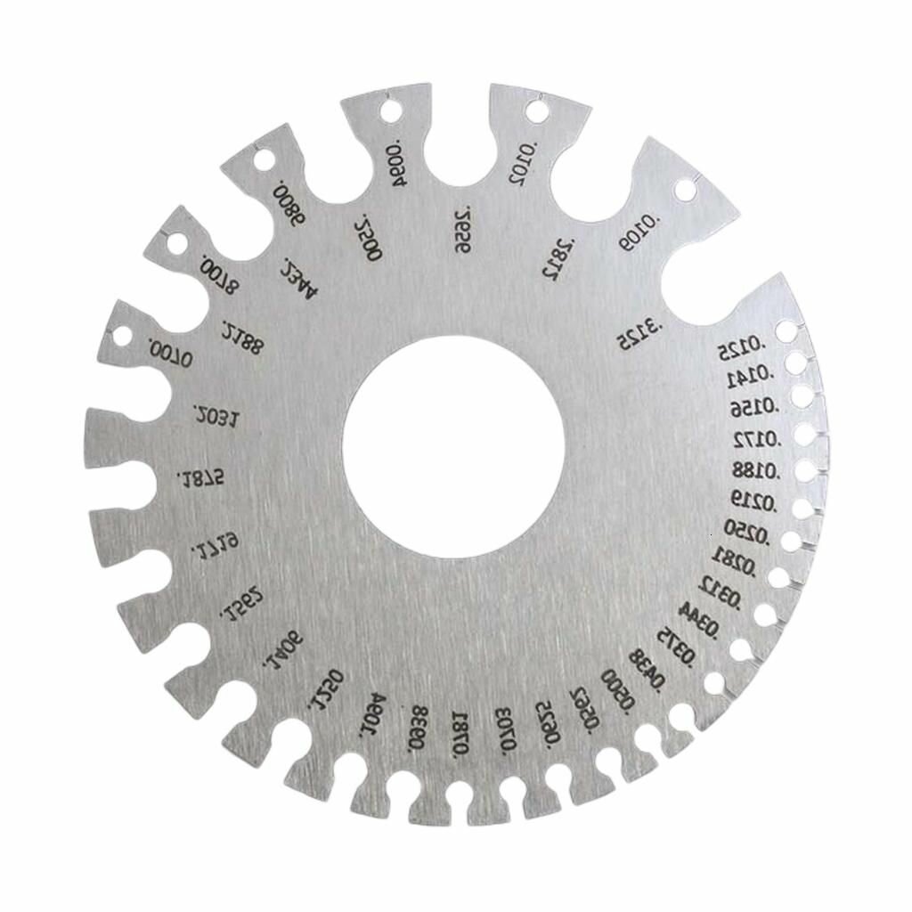 Набор инструментов, Калибр диаметра проволоки из нержавеющей стали модельный линейный калибр для контроля сварных швов-круглый 1 мм