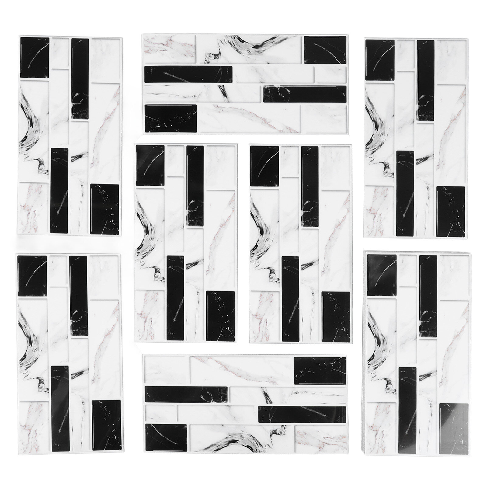 27 шт. кухонные обои плитка самоклеющиеся ПВХ износостойкие белые черные искусственные кирпичи для домашней ванной комнаты