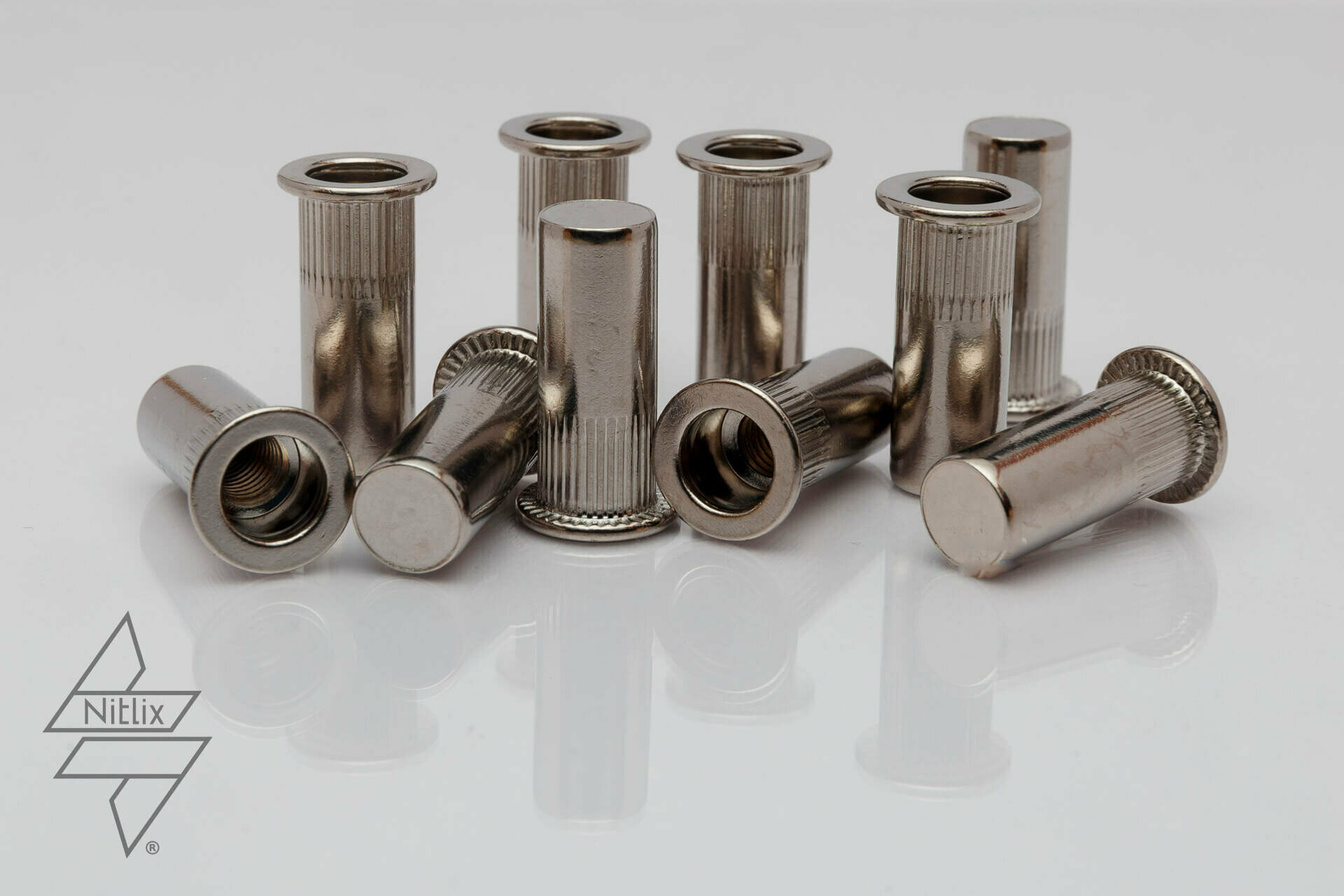 Гайка заклепочная NITLIX М6 стандартный борт А2, закрытая L=19,2 (0,5-3,0) 400 шт.