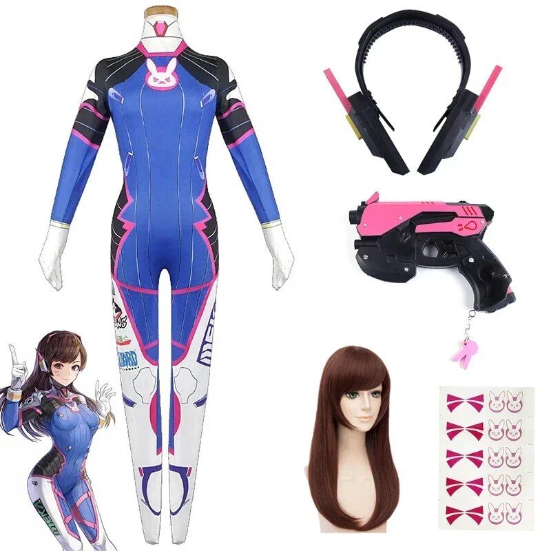 Костюм Д. ва Overwatch из полиэстера XL, Dva full set