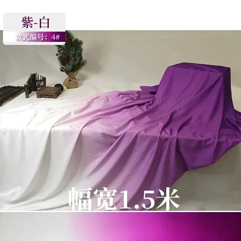 Черно-белая градиентная ткань из спандекса 1,5 м 4