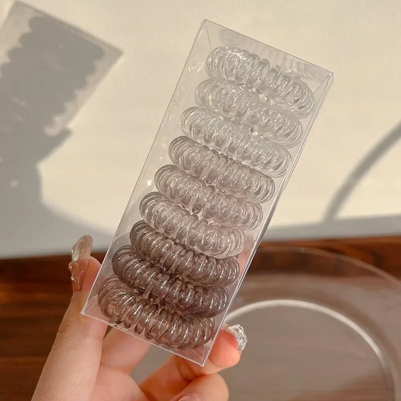 4 шт, женские спиральные резинки для волос, телефонный провод, кольцо для волос, эластичные повязки на голову, резинка для волос, головные уборы, аксессуары для волос