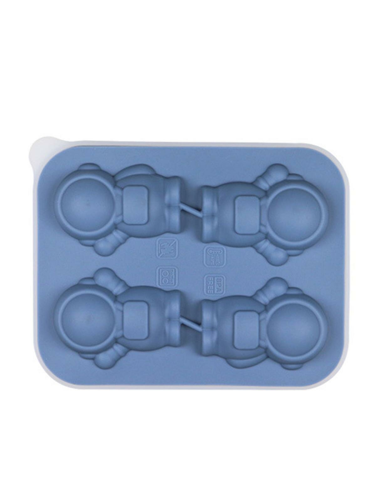 Силиконовая форма для льда, 4 полости, форма для шоколадного пудинга, желе, астронавта, формы для выпечки, украшения шоколадных тортов