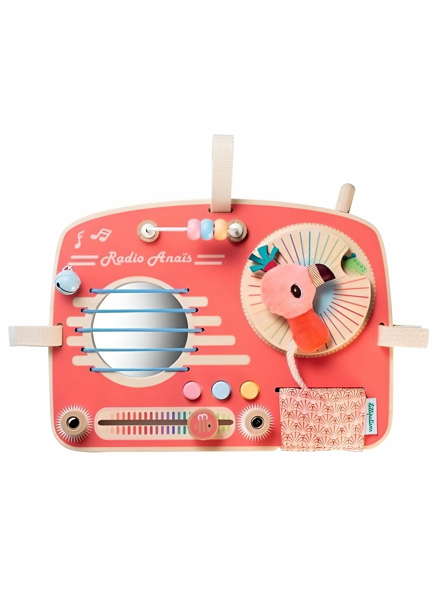 LILLIPUTIENS бизиборд развивающий Радио Анаис с элементами для моторики