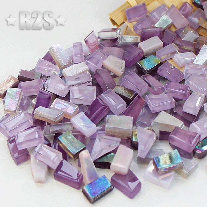 100 г прозрачная стеклянная мозаичная плитка, разноцветная мозаика, DIY мозаика, камни для рукоделия, хобби, искусства, украшение для дома, стены, ар