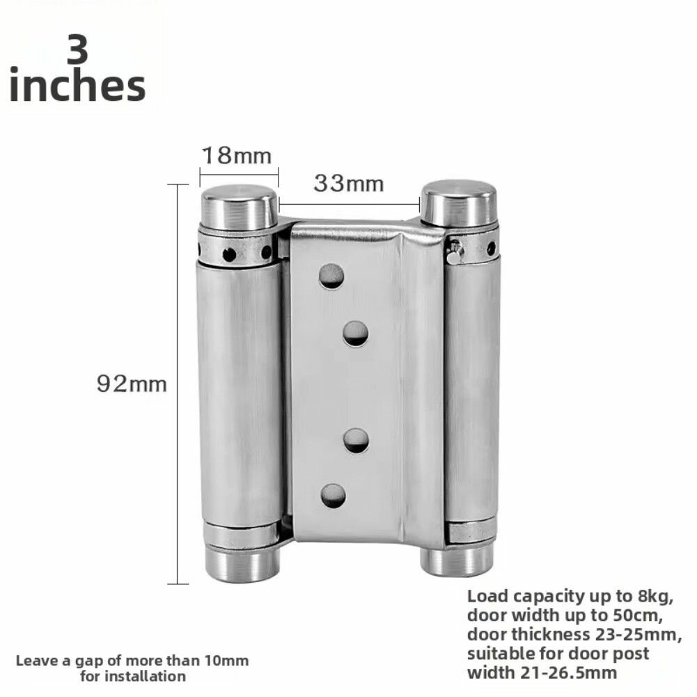 Двойная открытая пружинная петля двусторонняя свободная дверная петля из нержавеющей стали