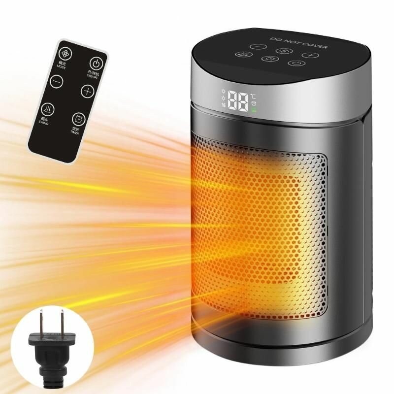 Обогреватель с дистанционным управлением сенсорным экраном (стандарт США 110 В)-серебристый