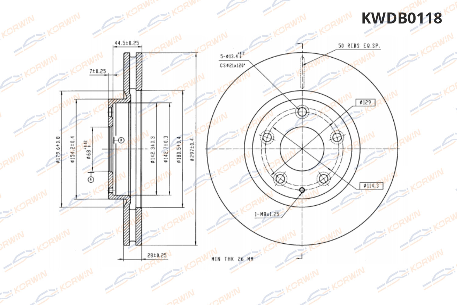 Диск тормозной передний Mazda CX-5 (KE)