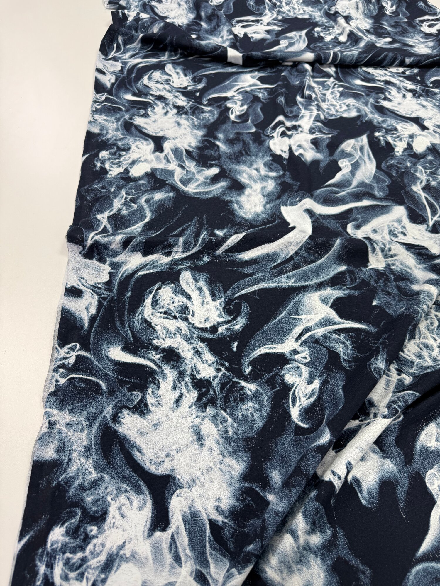 Ткань трикотажная Кулирная гладь, хлопок 100%, Турция, цвет синий, плотность 170 г.